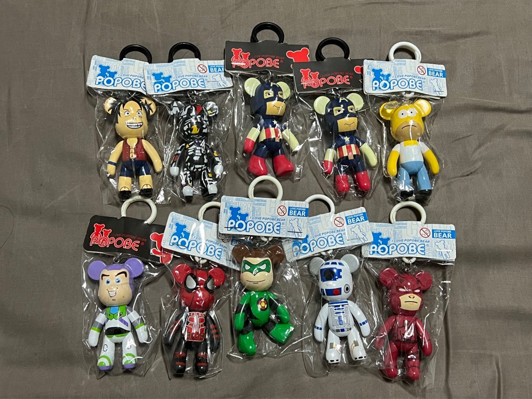 Popobe Bear Keychains, Hobbies & Toys, Toys & Games on Carousell