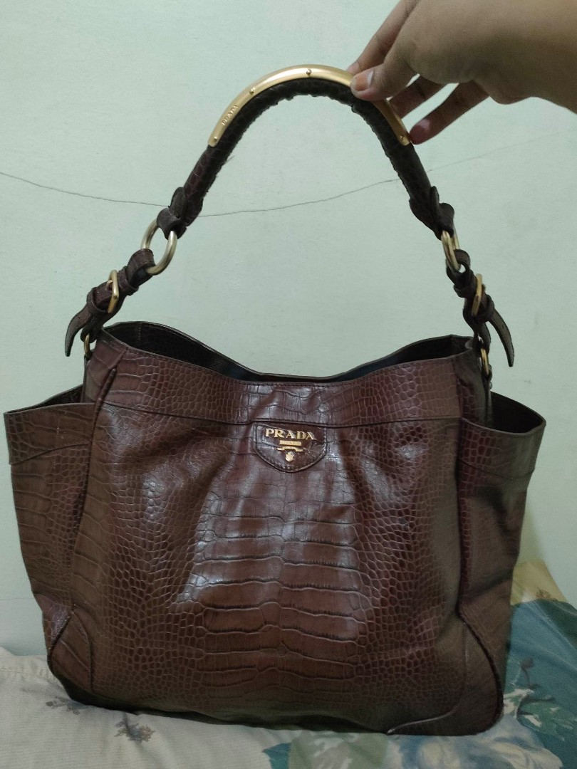 prada authentic/pure leather, Luxury, Bags & Wallets on Carousell