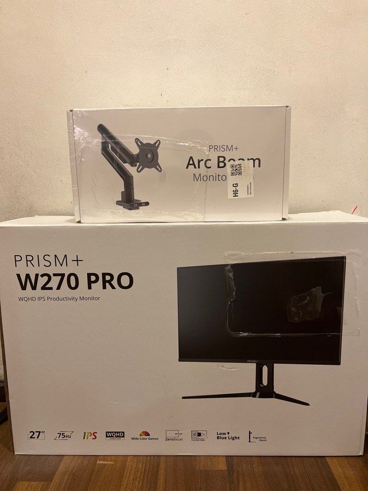 Prism+ W270 Pro + Arc Bram Monitor Arm, Computers & Tech, Parts ...