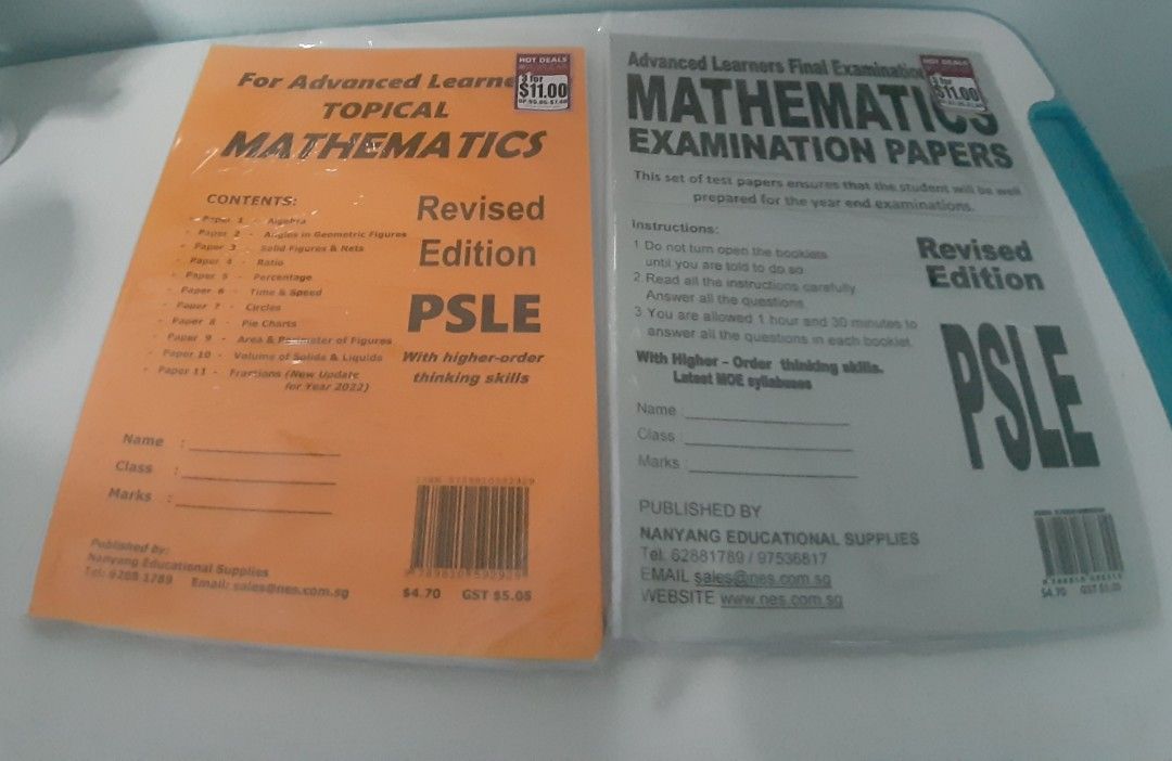 PSLE MATHS REVISION PAPERS, Hobbies & Toys, Books & Magazines ...
