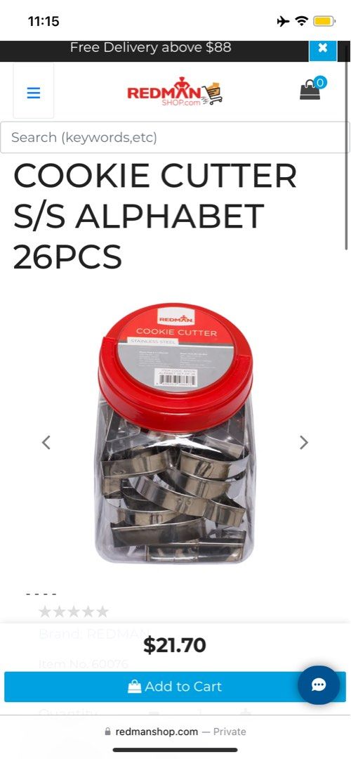 RedMan Cookie Cutter 26 Alphabet, Furniture & Home Living, Kitchenware ...