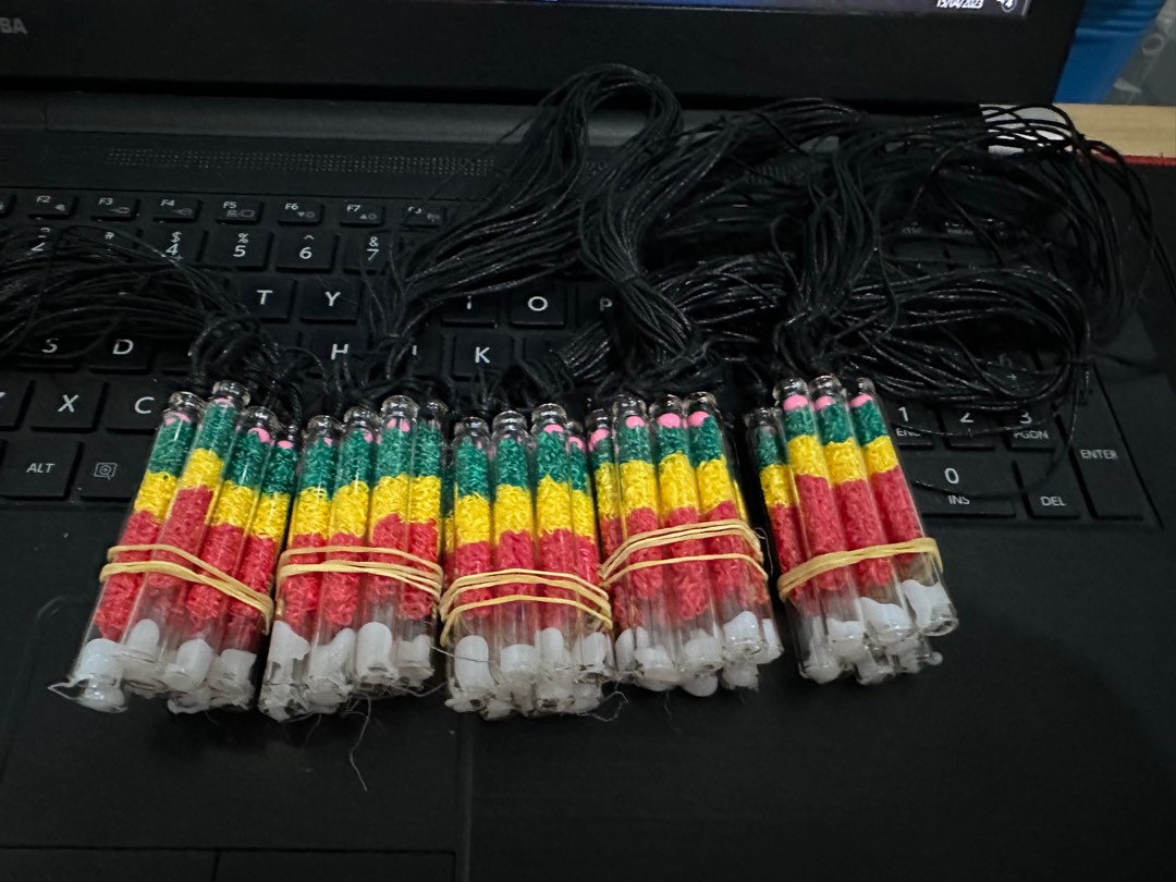 Reggae Glass Tube Necklace, Women's Fashion, Jewelry & Organizers ...