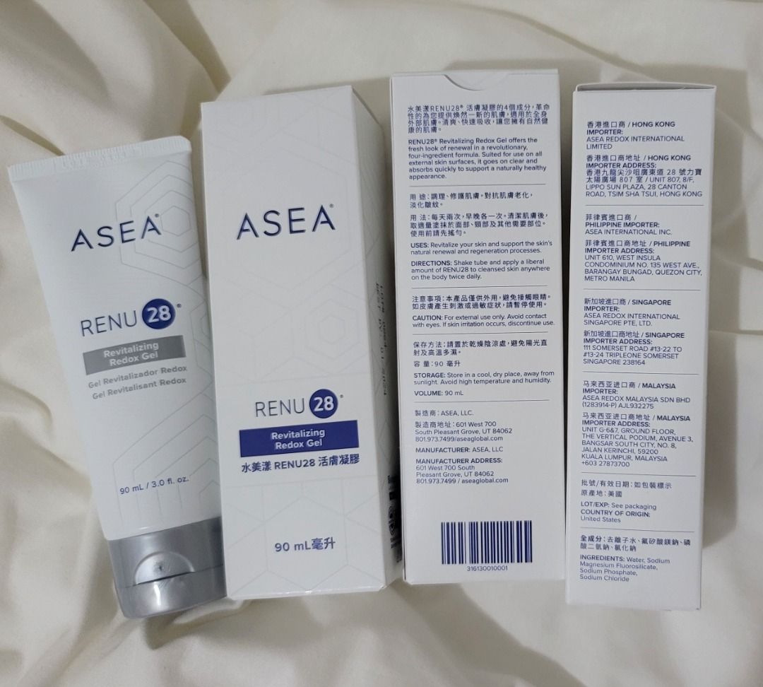 RENU28® Revitalizing Redox Gel 水美漾 RENU28 活膚凝膠 90毫升ml ASEA Renu 28 New Look 新貨 氧化還原活膚凝膠, 美容＆個人護理 ...
