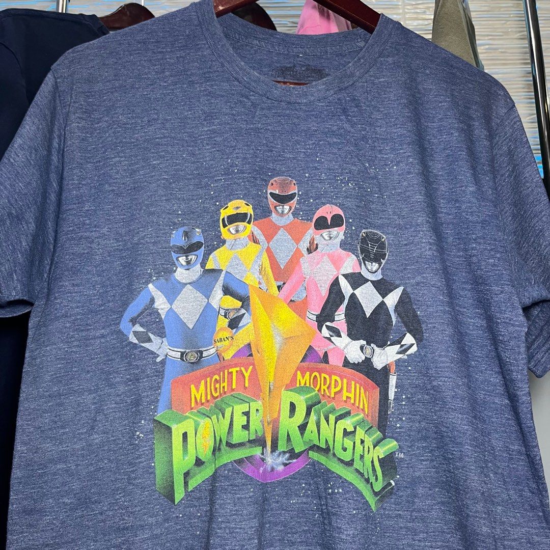 Retro Mighty Morphin Power Rangers Tee, Men's Fashion, Tops & Sets ...