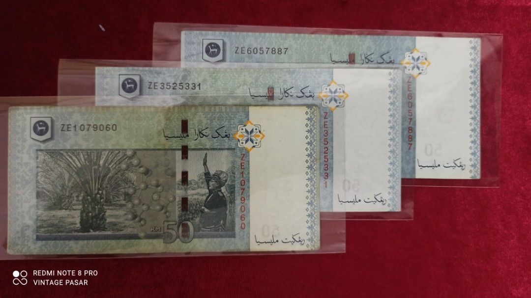 RM50 BANKNOTE WANG KERTAS ZETI(Siri 11) MBI(Siri 13) ZE Replacement ...