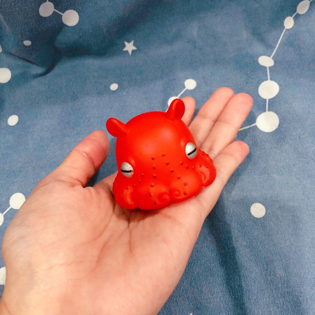 Rubber Red Dumbo Octopus - Cute bath Toy sea creature kid floaty ...