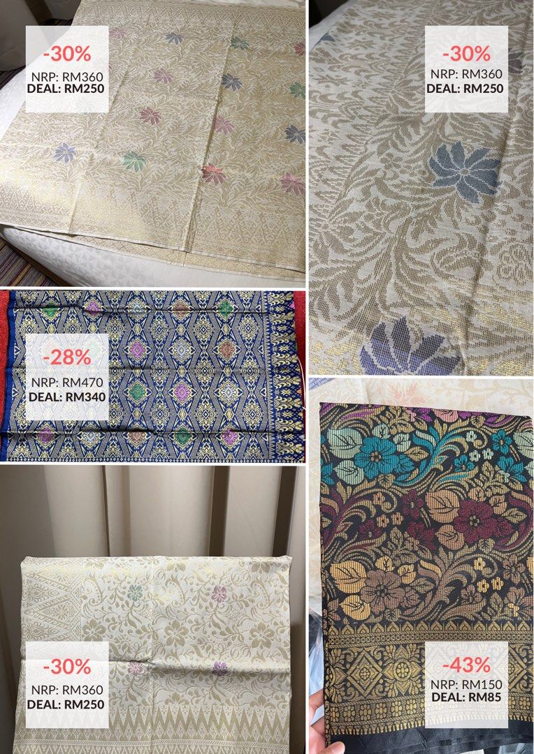 Sampin songket raya, Men's Fashion, Muslim Wear, Sarong on Carousell