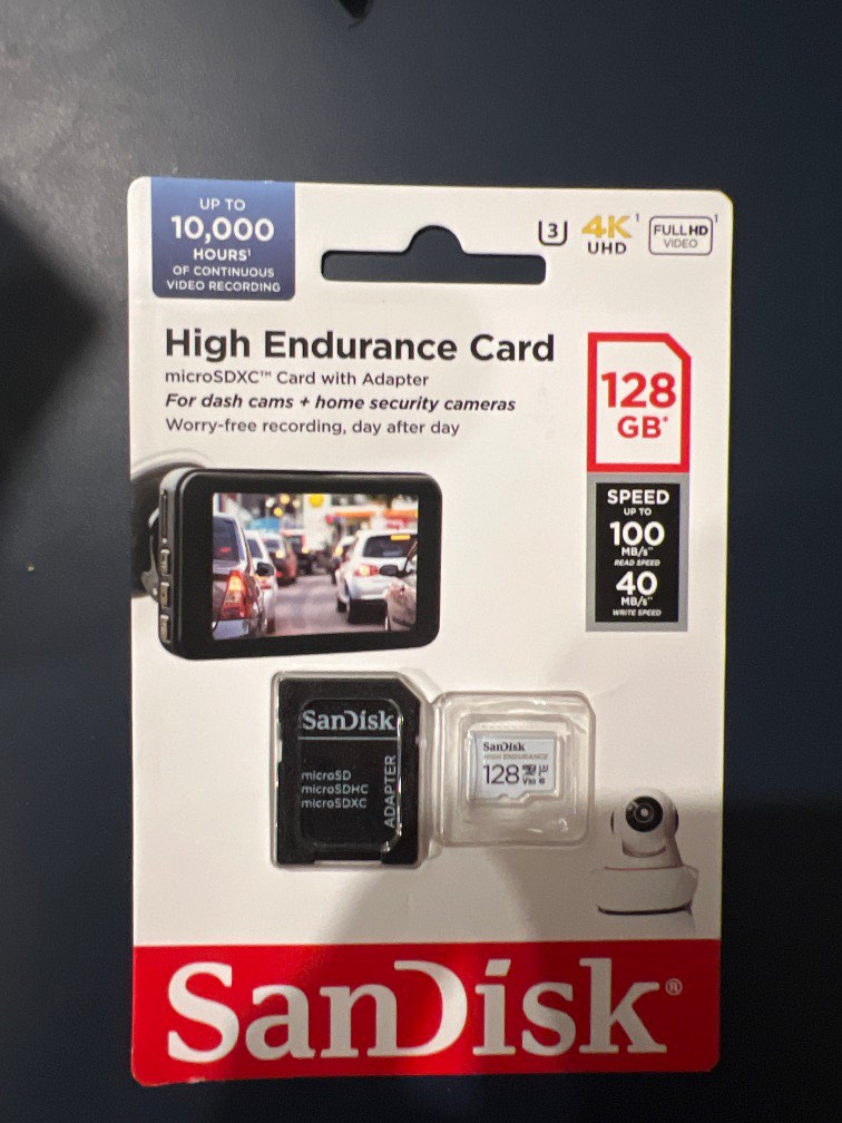 Sandisk high endurance 128gb memory card, Mobile Phones & Gadgets ...