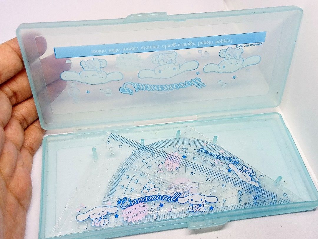 Sanrio Cinnamoroll Ruler Protactor Triangle Set with Hard Case on Carousell