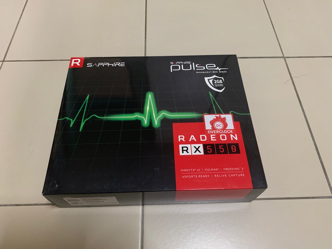 Sapphire Pulse RX 550 2GB single slot single fan GPU, Computers & Tech, Parts & Accessories ...