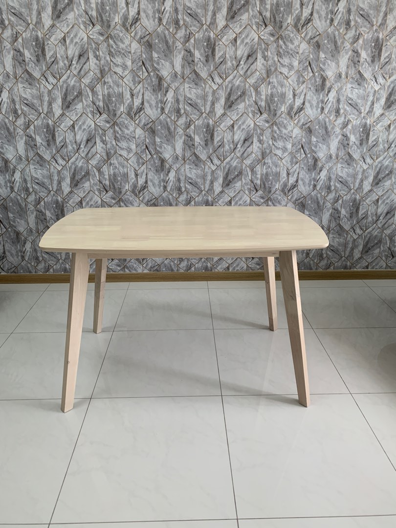 Scandi Dining Table Light Wood, Furniture & Home Living, Furniture ...