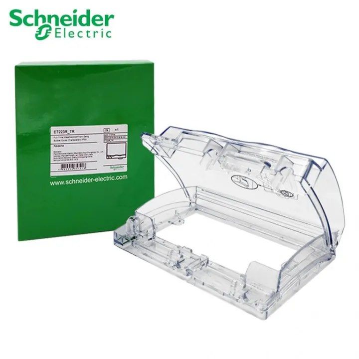 Schneider Electric ET223R_TR Transparent Socket Cover Twin Gang, TV ...