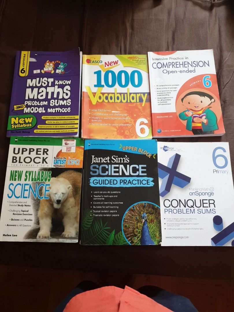 Secondary 1 and primary 6 maths english science, Hobbies & Toys, Books ...