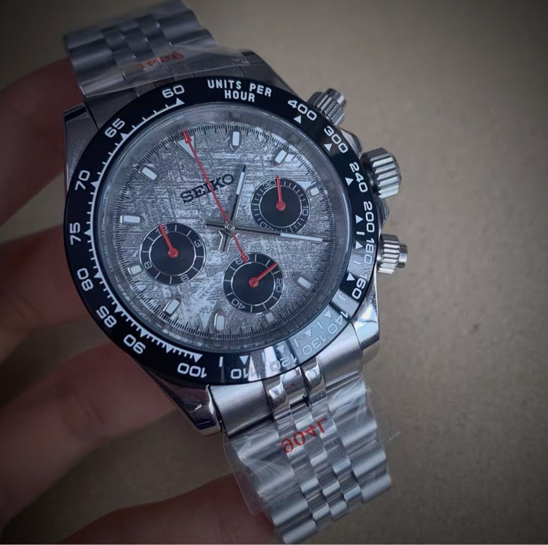 Seiko Mod custom racing Daytona meteorite vk63, Men's Fashion, Watches ...