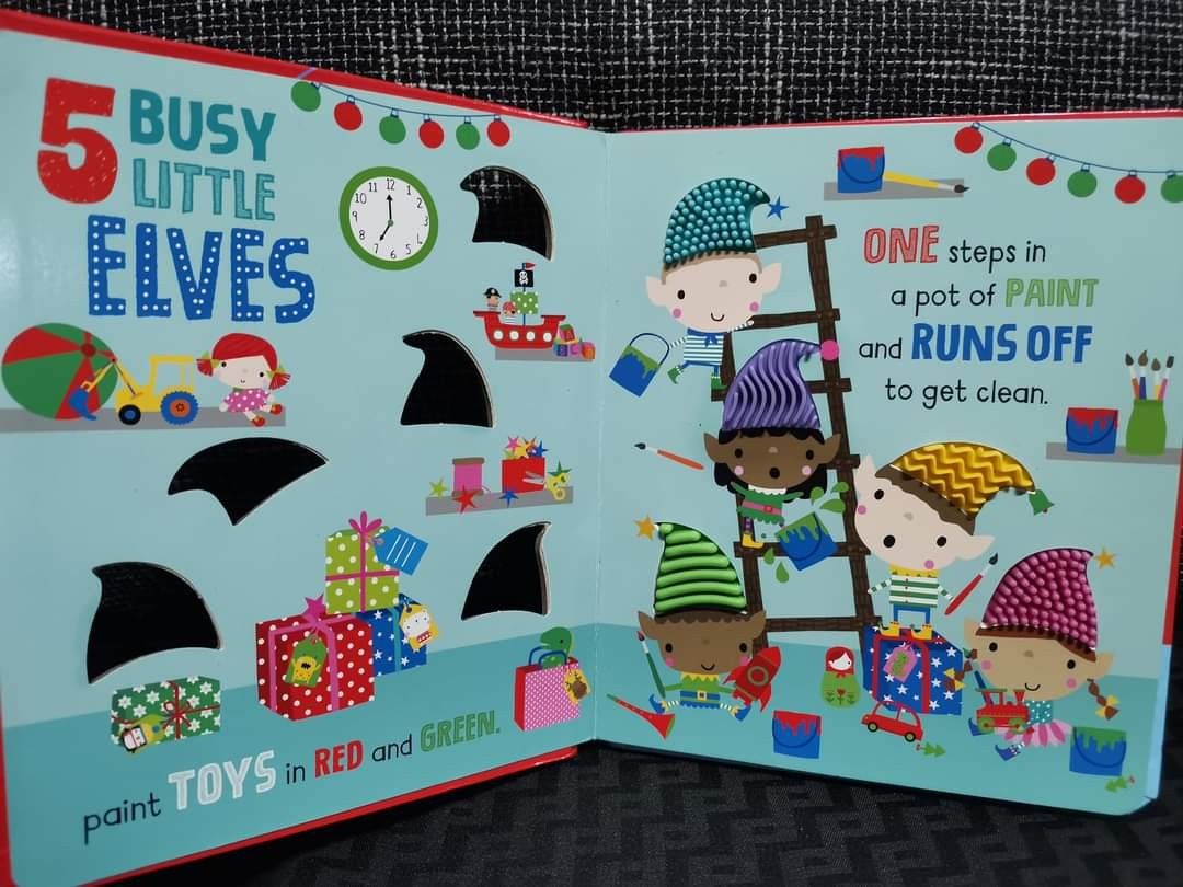 Sensory book 5 busy little elves, Hobbies & Toys, Books & Magazines ...