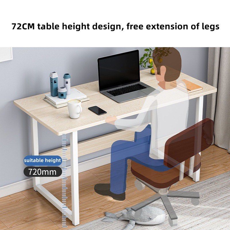 Simple Study Desk With Shelves Modern Study Table With Shelf Computer ...