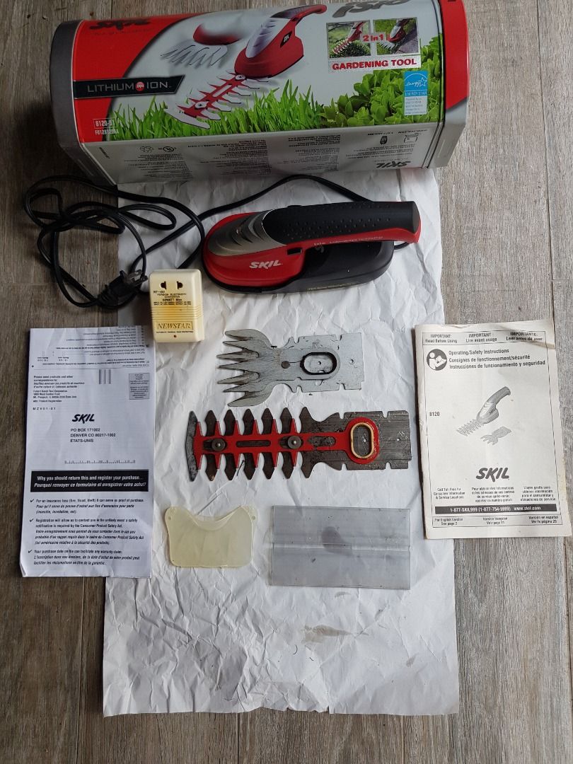 SKIL 8120 3.6-Volt Lithium Ion Isio 2-N-1 Cordless Shrub and Grass ...