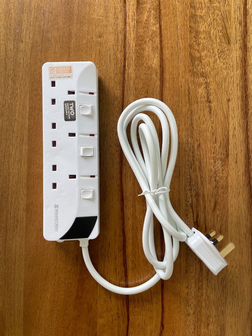 Soundtech 3 WAY EXTENSION SOCKET 3 METRES, TV & Home Appliances ...