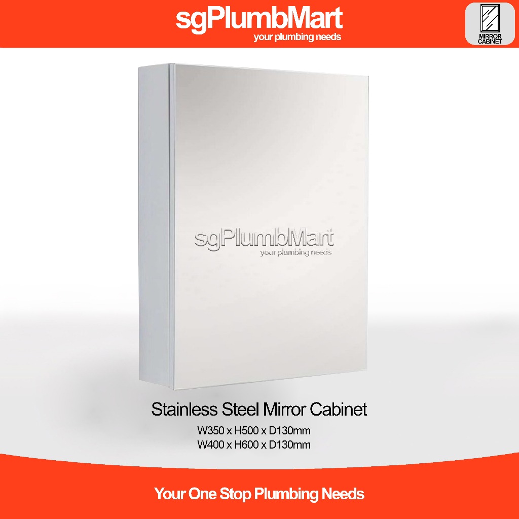 Stainless Steel Mirror Cabinet 600x400mm / 500x350mm Simple Plain ...