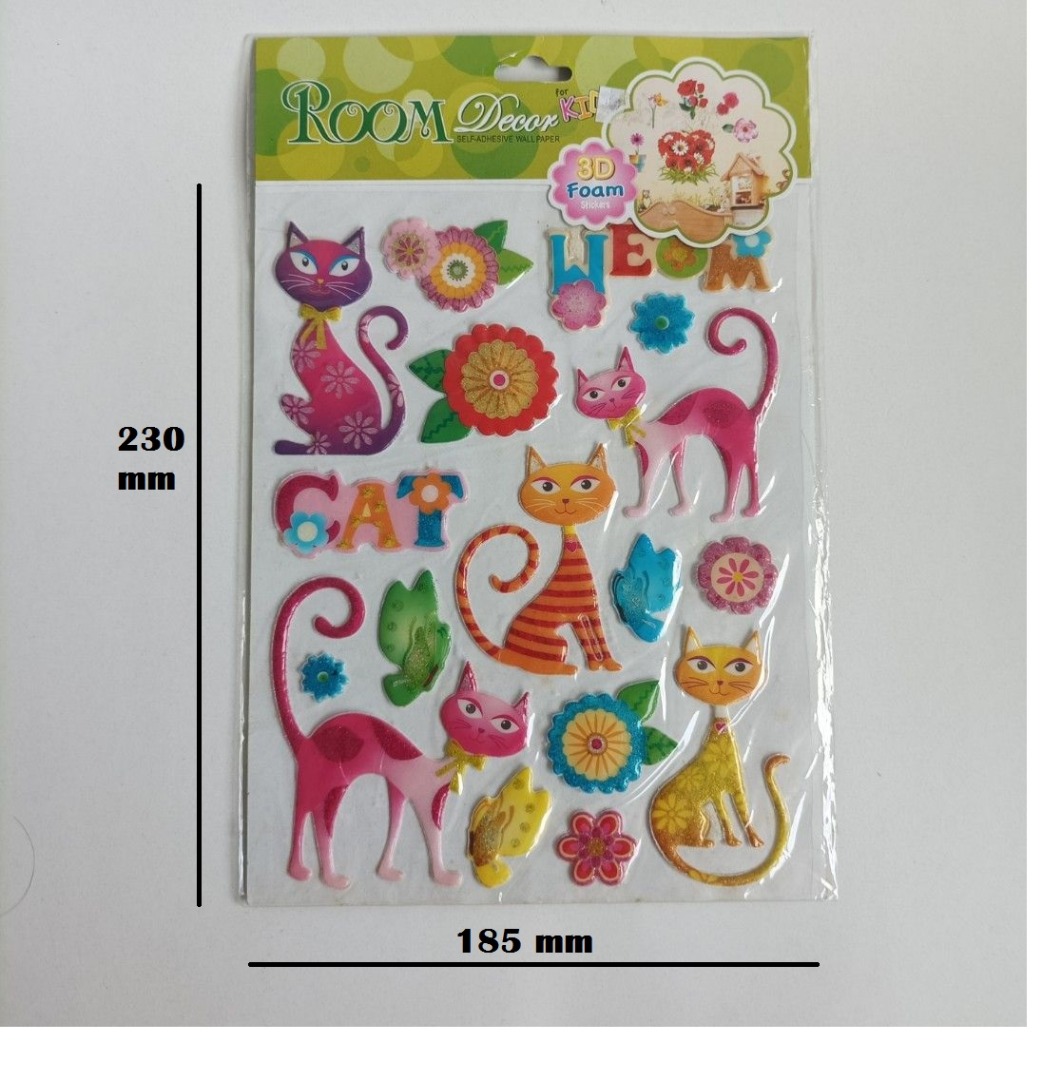 Sticker Timbul 3D Foam - 230 x 189,5 (cm), Desain & Kerajinan Tangan ...