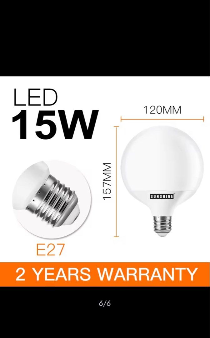 Sunshine LED Light Bulb E27 15W/9W LED Magnetic Module 12W, Furniture ...