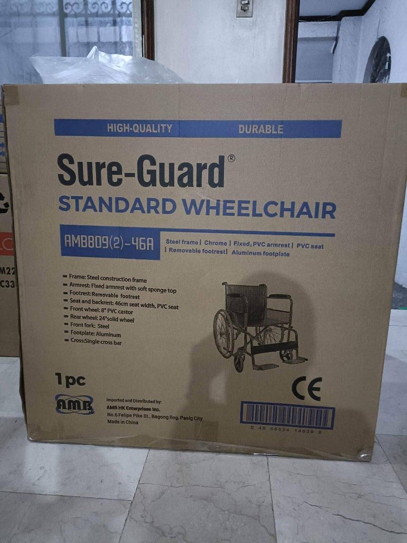 SUREGUARD STANDARD WHEELCHAIR, Health & Nutrition, Medical Supplies ...