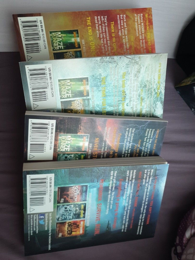 The Maze Runner complete series, Hobbies & Toys, Books & Magazines ...