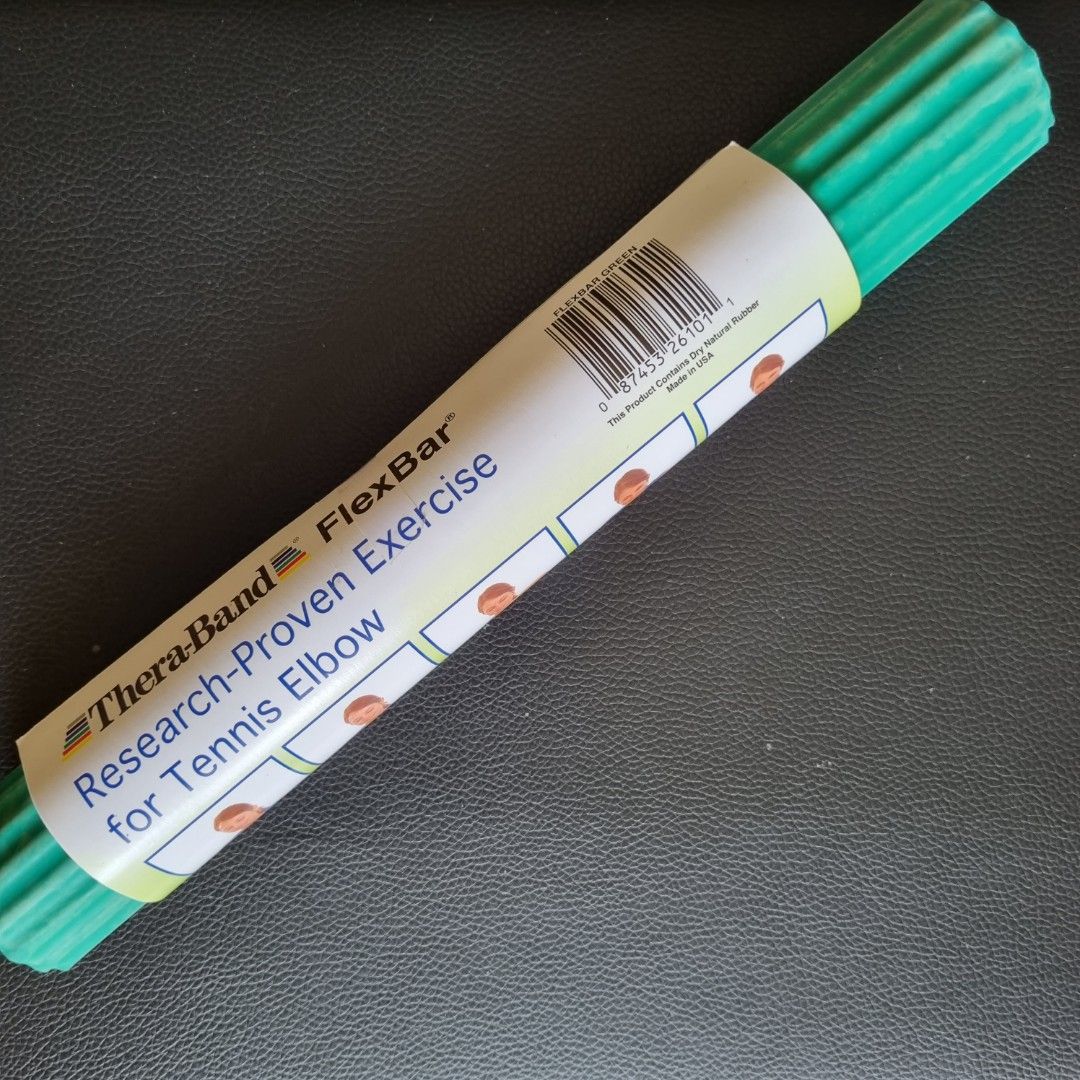 TheraBand FlexBar Resistance Bar GREEN (MEDIUM), Sports Equipment ...