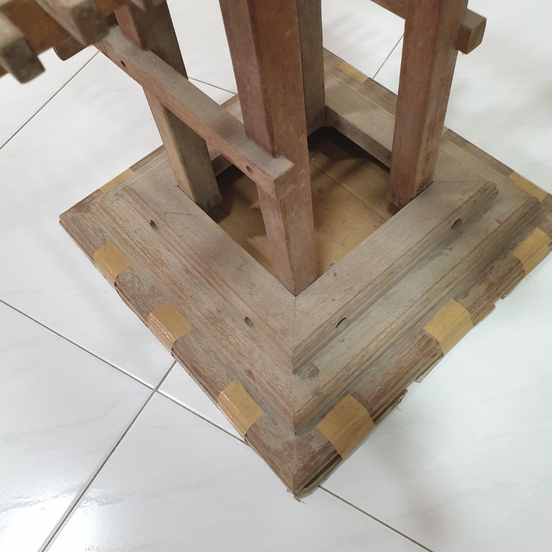 Timber flower pot stand, Furniture & Home Living, Gardening, Pots ...