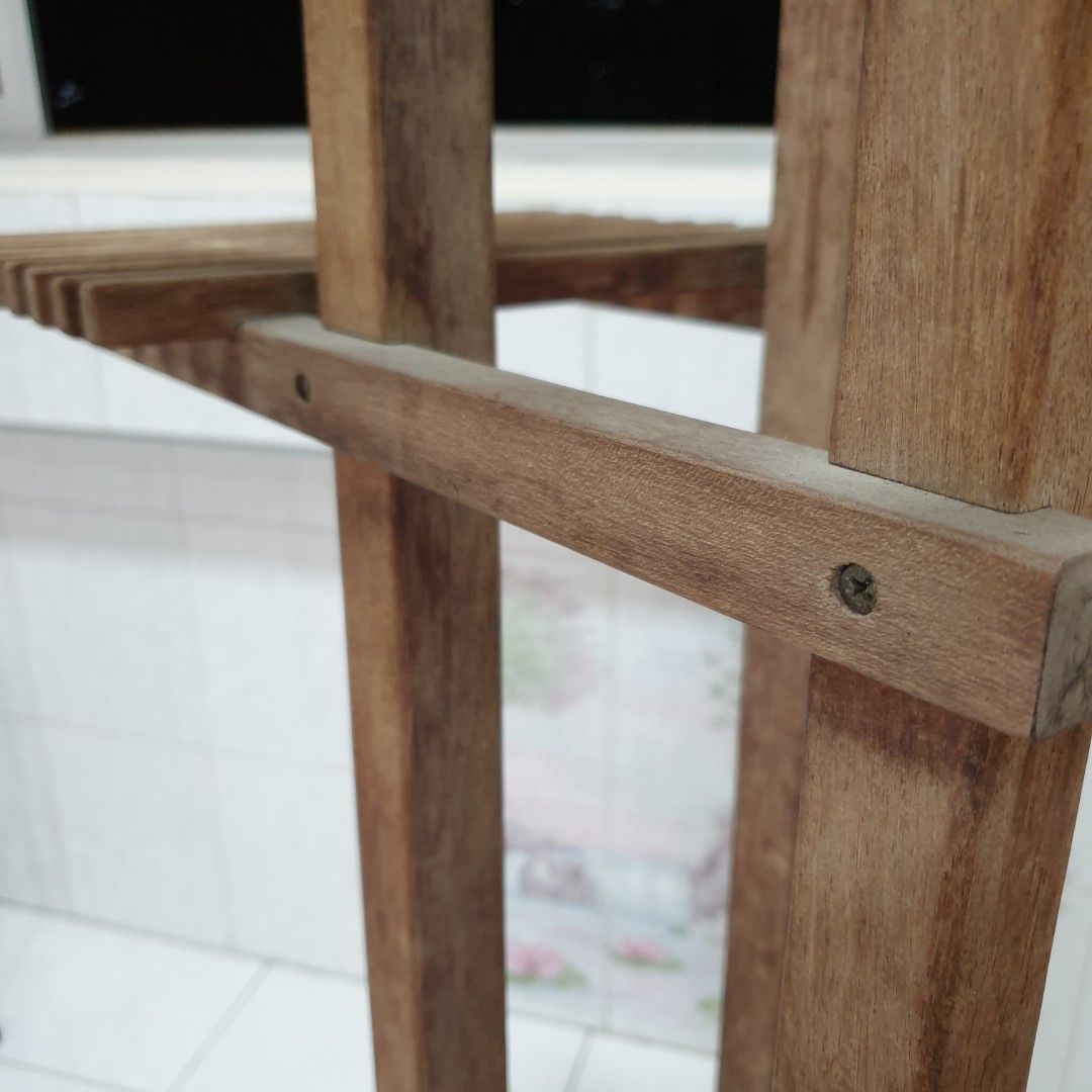 Timber flower pot stand, Furniture & Home Living, Gardening, Pots ...