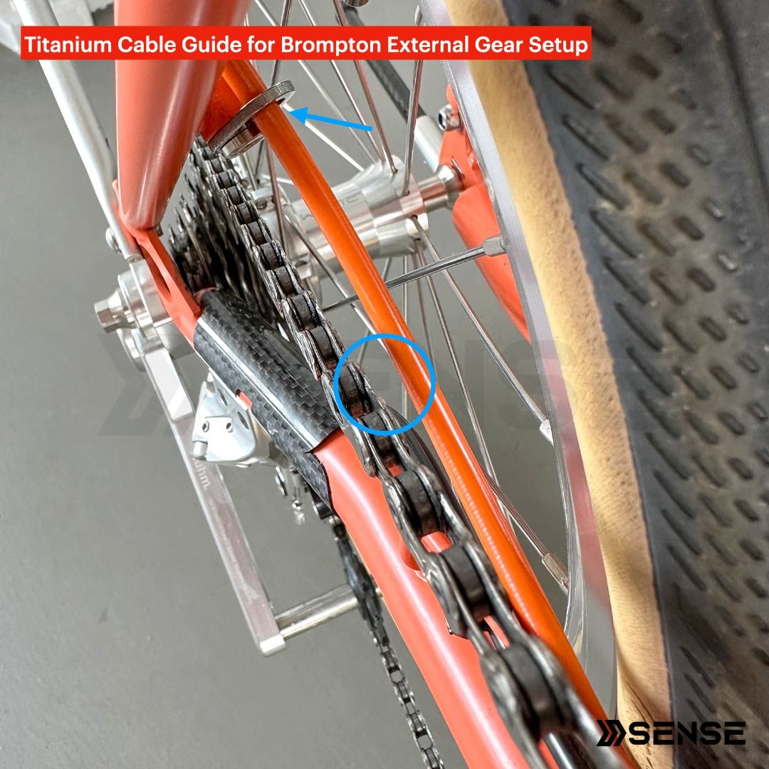 Titanium Cable Guide for Brompton External Gear, Sports Equipment ...