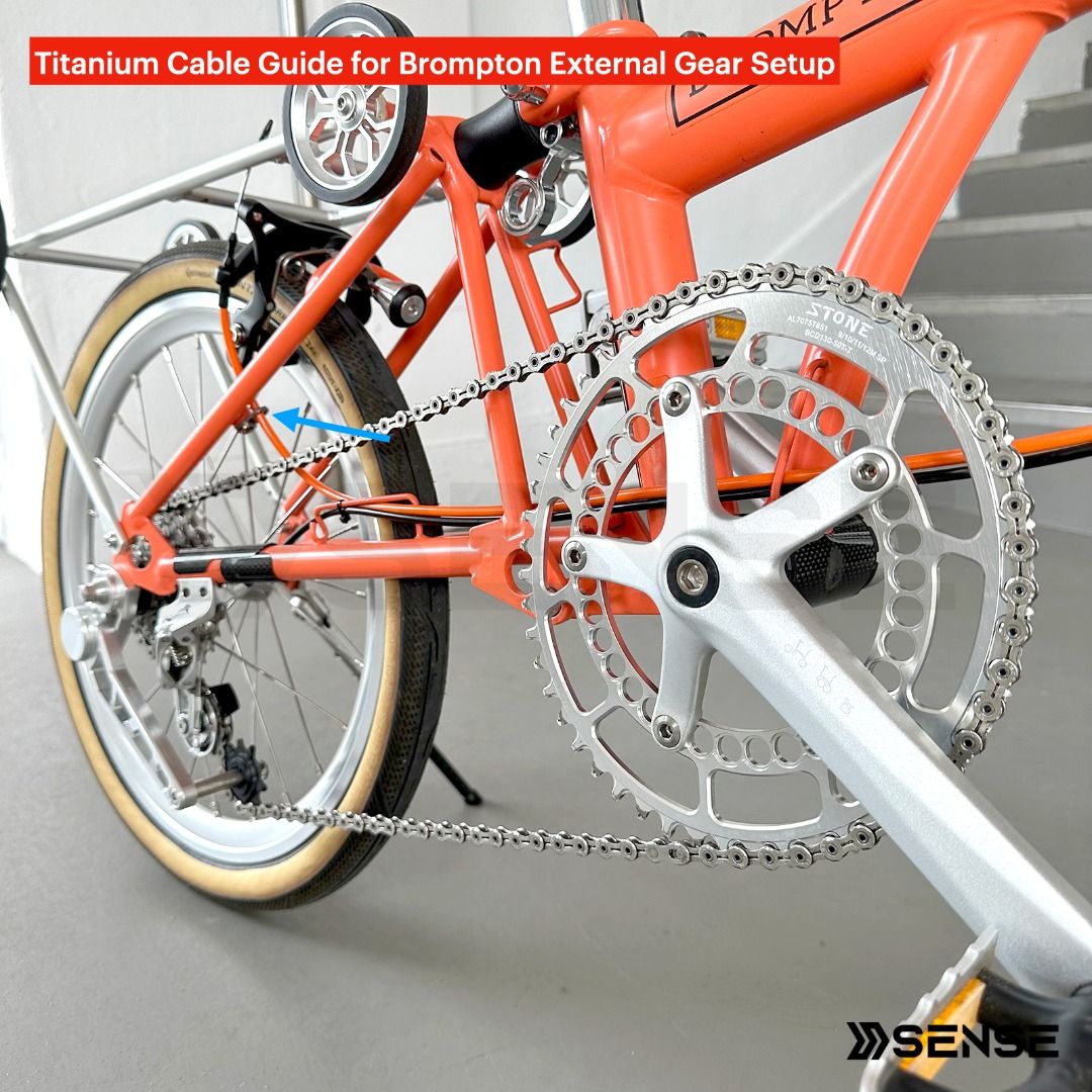 Titanium Cable Guide for Brompton External Gear, Sports Equipment ...