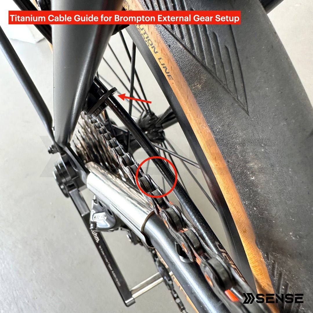 Titanium Cable Guide for Brompton External Gear, Sports Equipment ...
