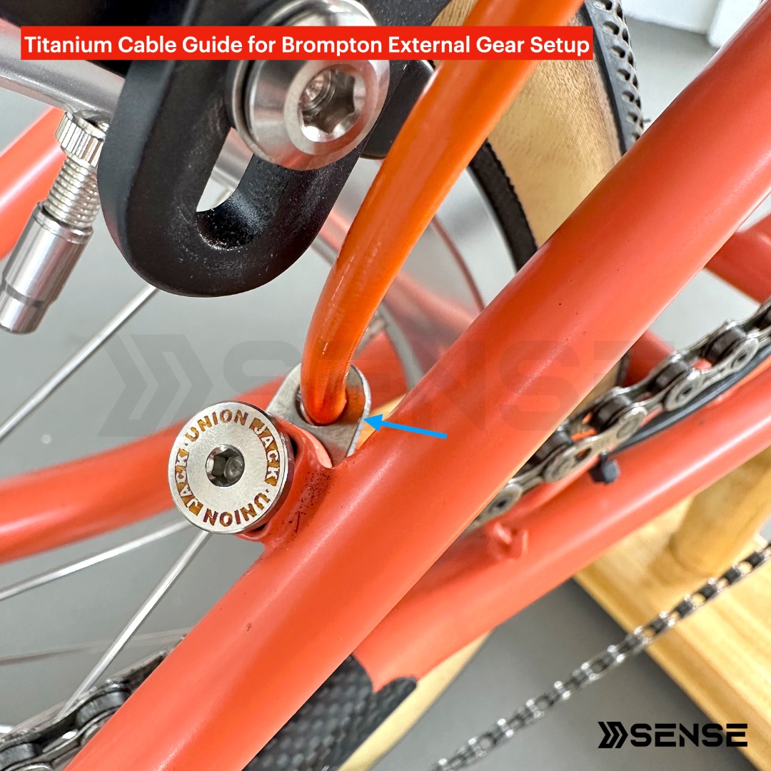 Titanium Cable Guide for Brompton External Gear, Sports Equipment ...