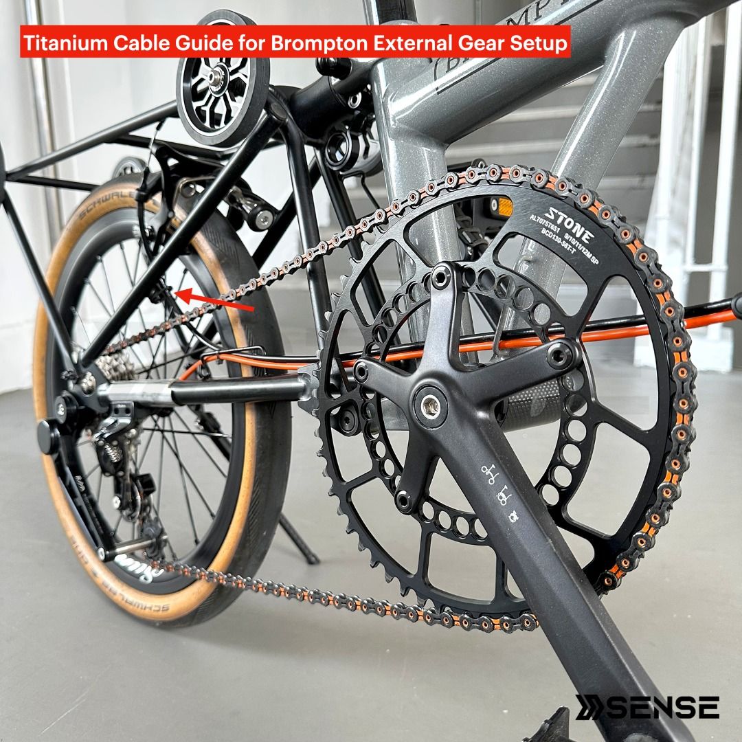 Titanium Cable Guide for Brompton External Gear, Sports Equipment ...
