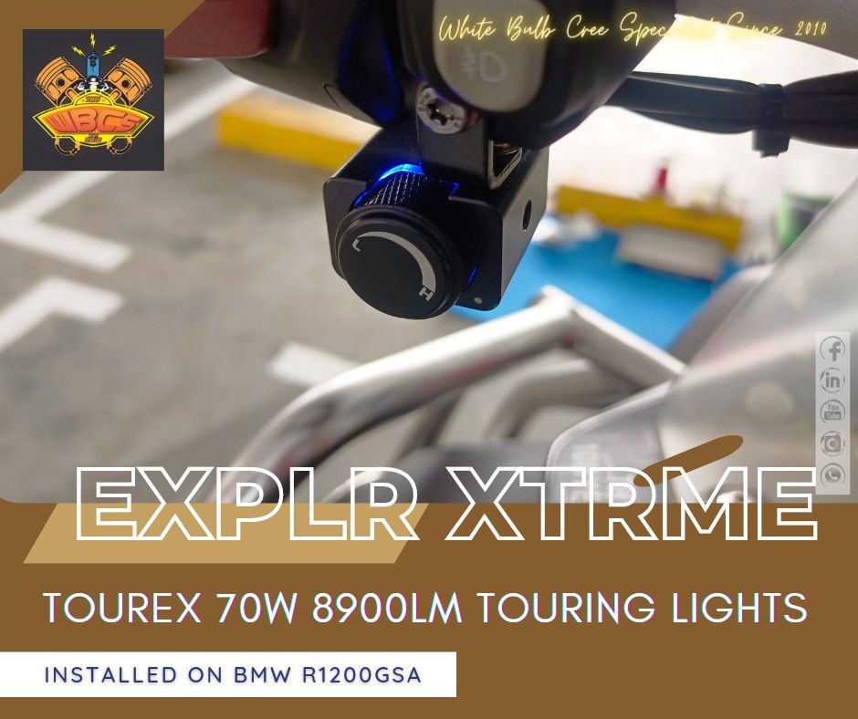 Tourex Explore-R Xtreme 8900LM ADV touring light (2023), Motorcycles, Motorcycle Accessories on ...