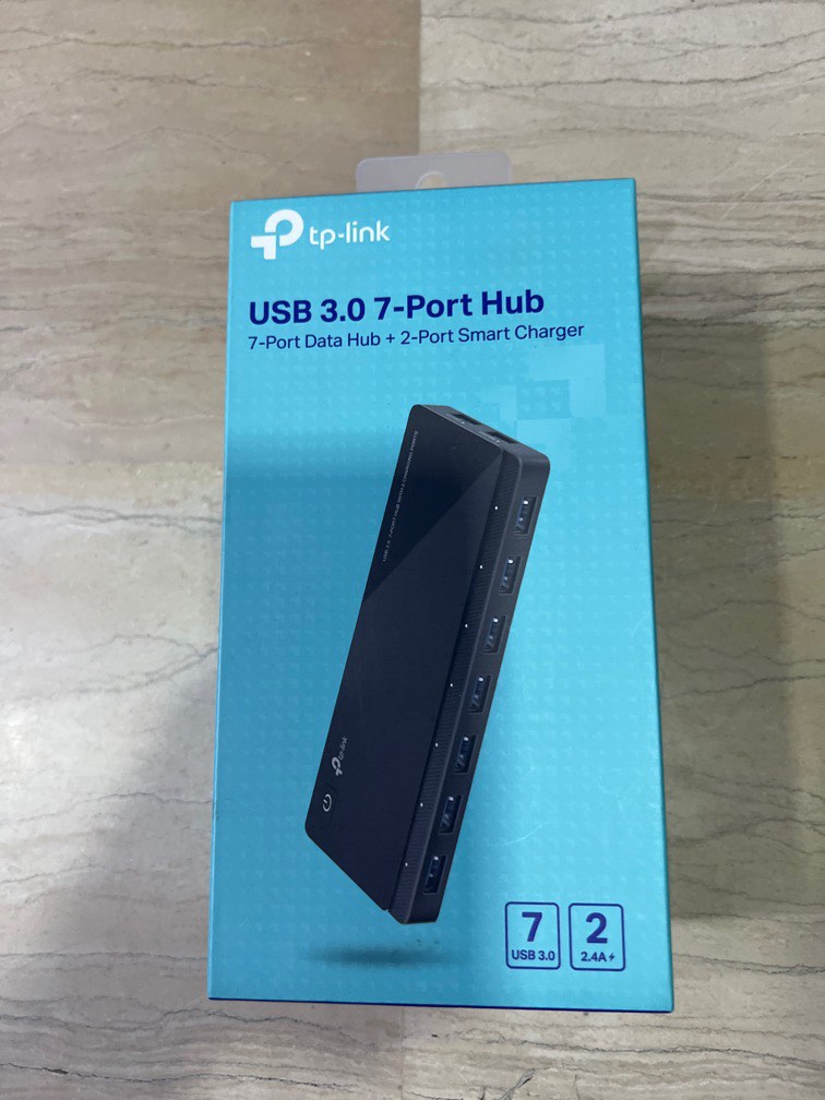 TP-Link UH720 USB 3.0 7-Port Hub with 2 Charging Port,Black, Mobile ...