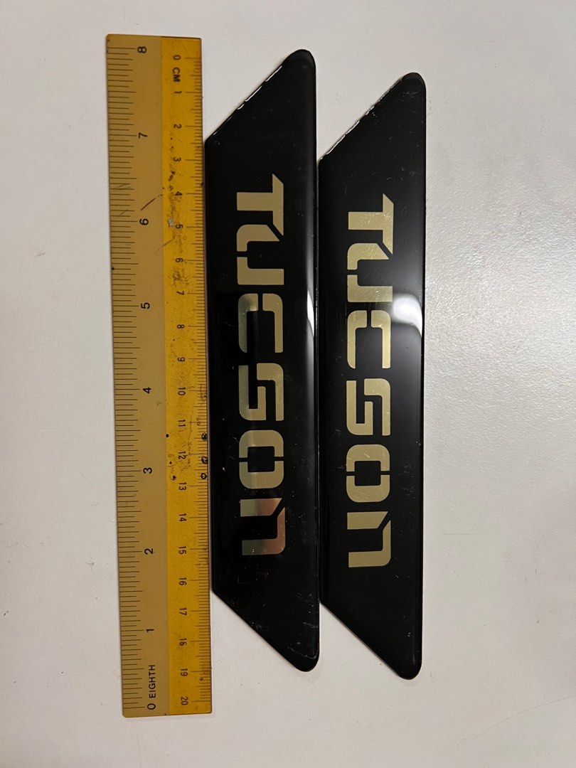 Tucson name on aluminium plate, Car Accessories, Accessories on Carousell