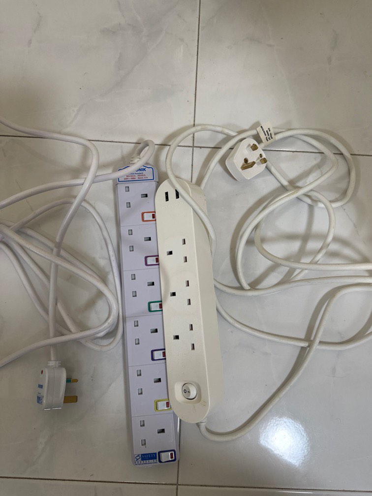 Two Extension Socket, TV & Home Appliances, Electrical, Adaptors ...