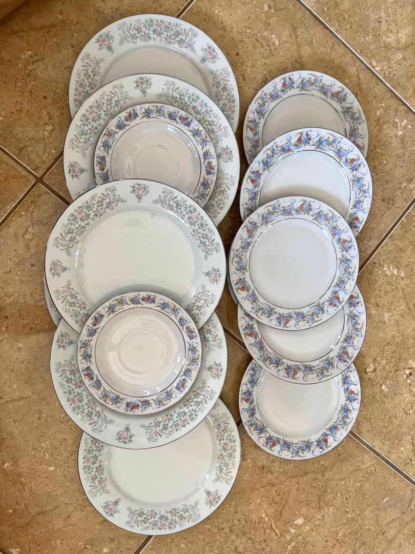 Used: assorted cake plates and saucers, Furniture & Home Living ...