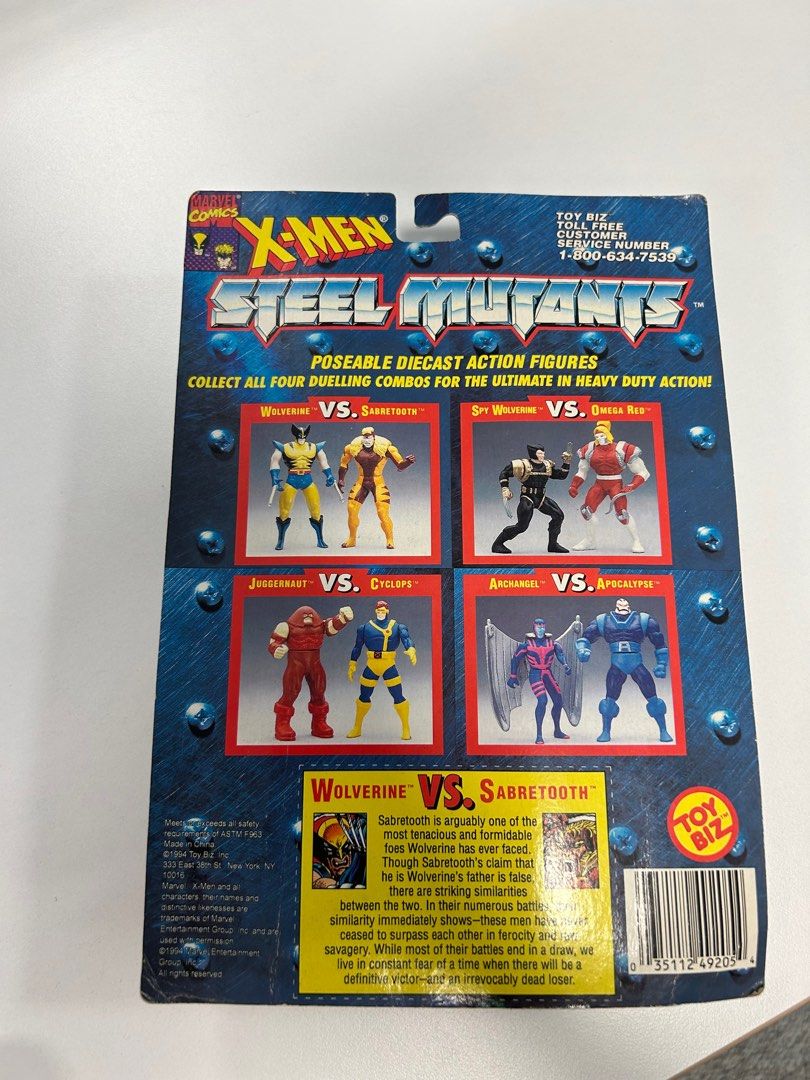 Vintage 1994 X-men steel mutants - Wolverine and sabertooth, Hobbies ...