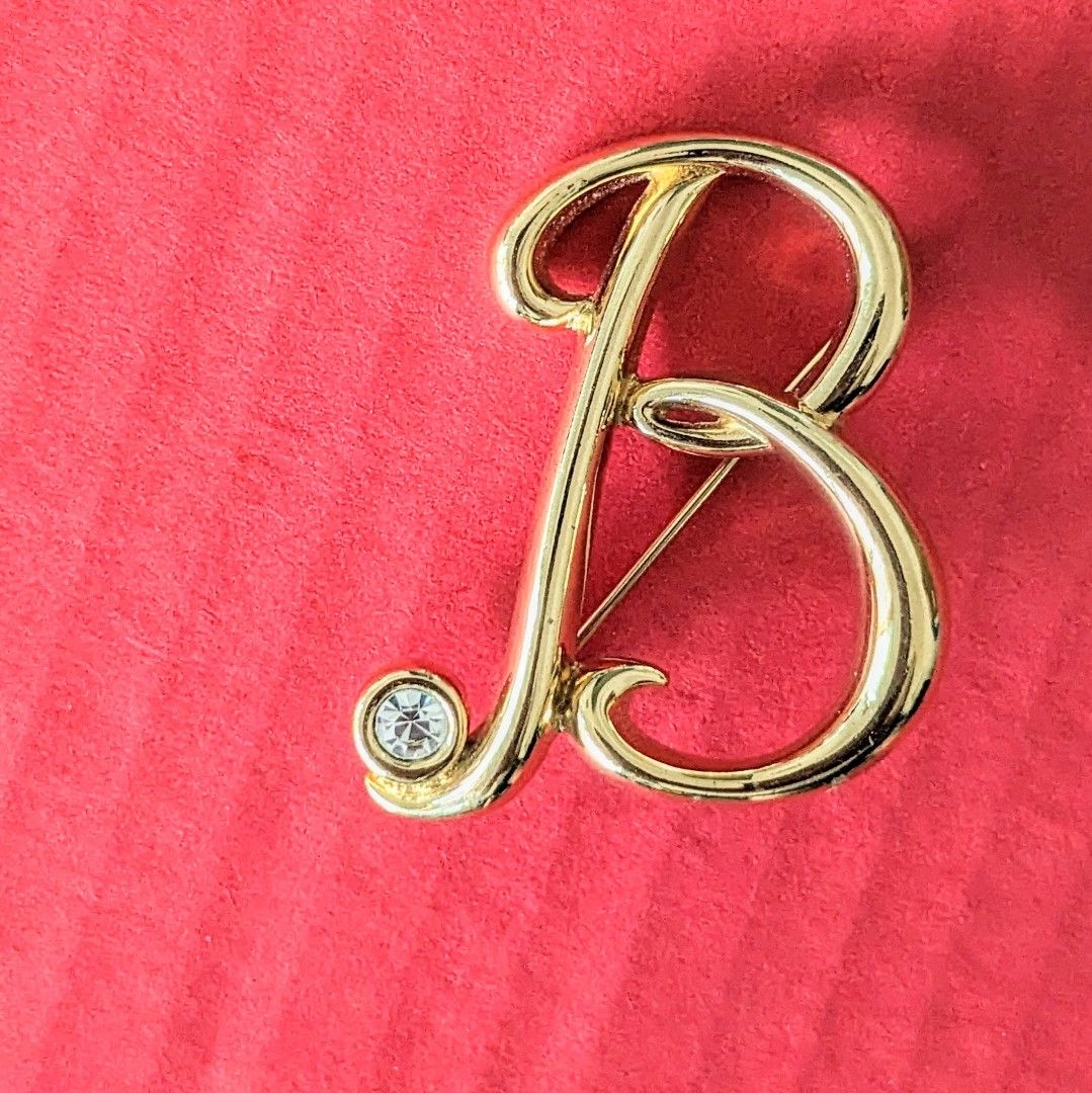 Vintage Monet initial brooch, letter B, Women's Fashion, Jewelry ...