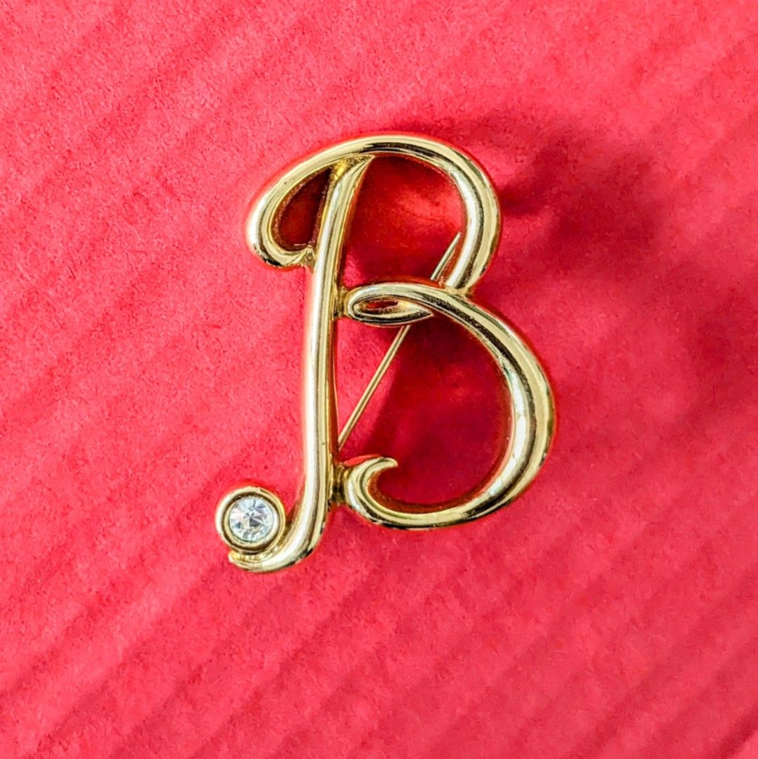 Vintage Monet initial brooch, letter B, Women's Fashion, Jewelry ...