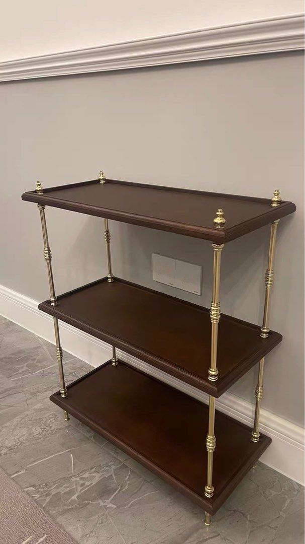 Vintage wooden display rack/ bar trolley, Furniture & Home Living ...