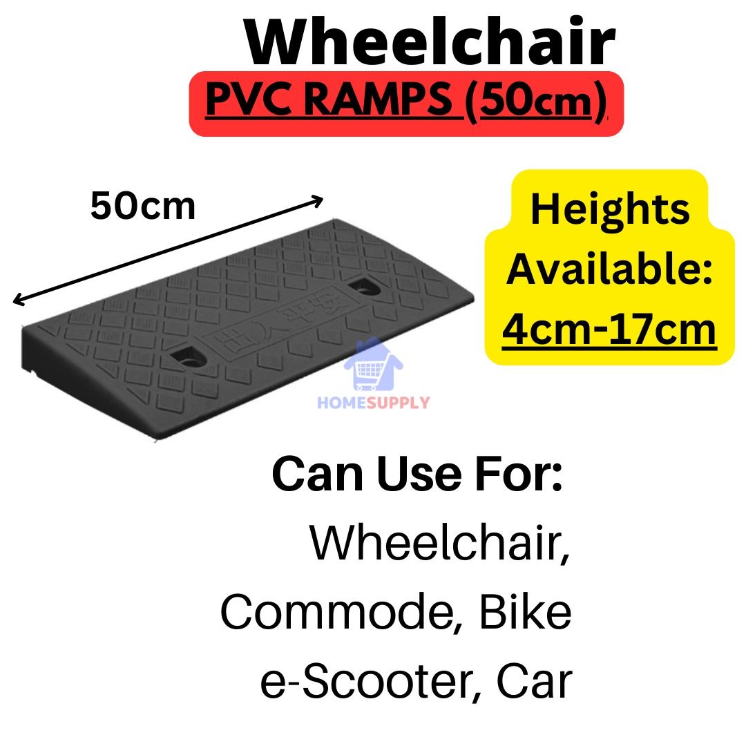 Wheelchair Ramp Lightweight PVC Ramp for Wheelchair, Health & Nutrition ...