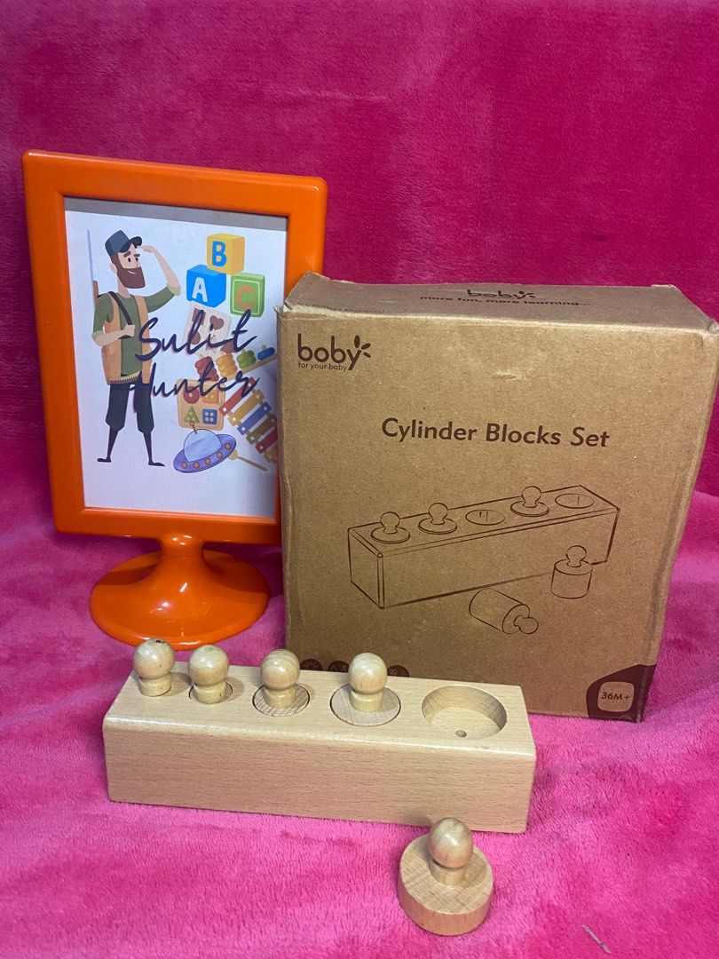 Wooden Cylinder Blocks set, Hobbies & Toys, Toys & Games on Carousell