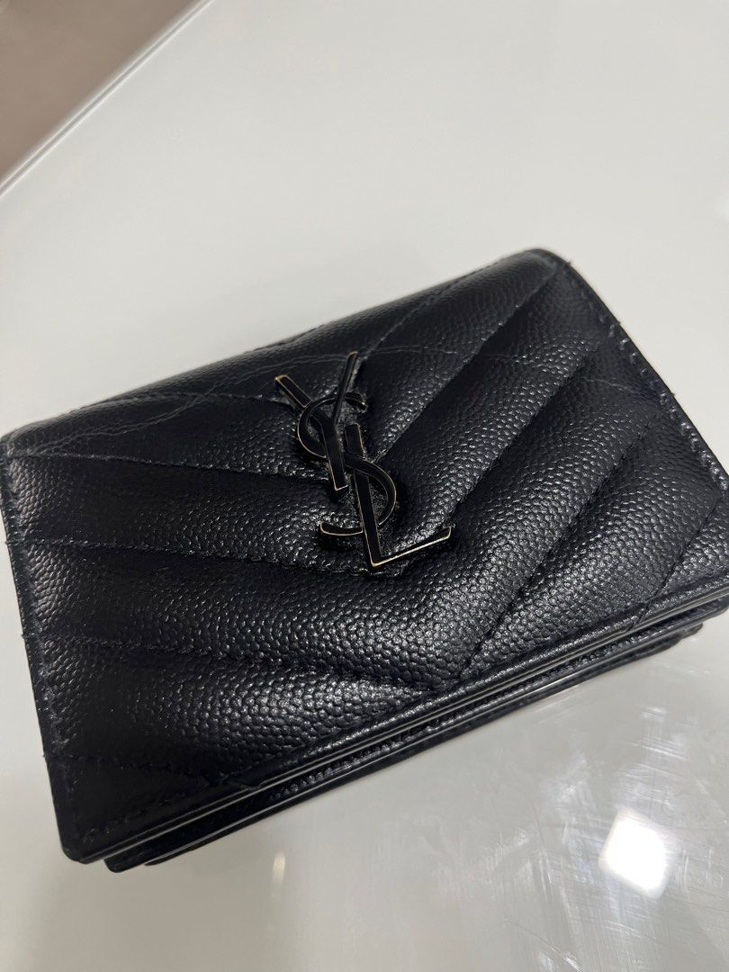 YSL Compact Wallet, Luxury, Bags & Wallets on Carousell