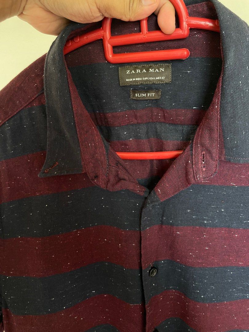 ZARA - Slim Fit, Men's Fashion, Tops & Sets, Formal Shirts on Carousell