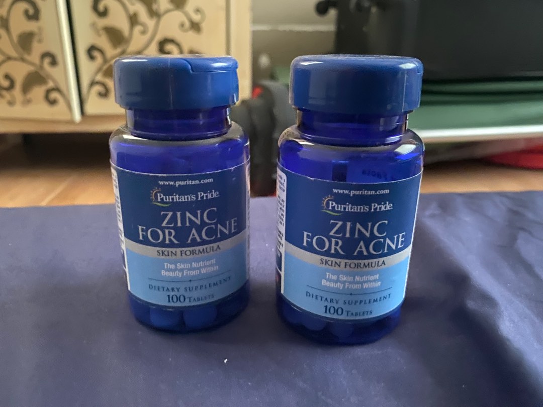 Zinc for Acne skin formula, Health & Nutrition, Health Supplements ...