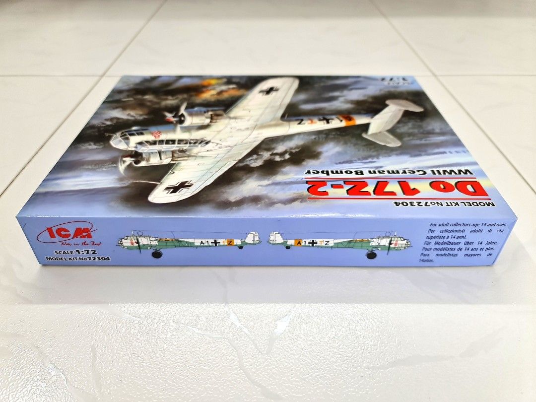 1/72 #72304 ICM Luftwaffe German Bomber Donier Do 17Z-2 (2nd World War ...